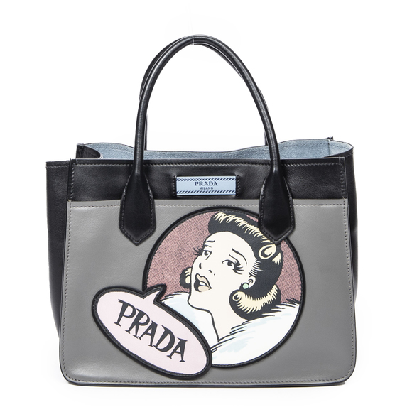 Prada | Bags | Prada Comic Patch Square Tote | Poshmark